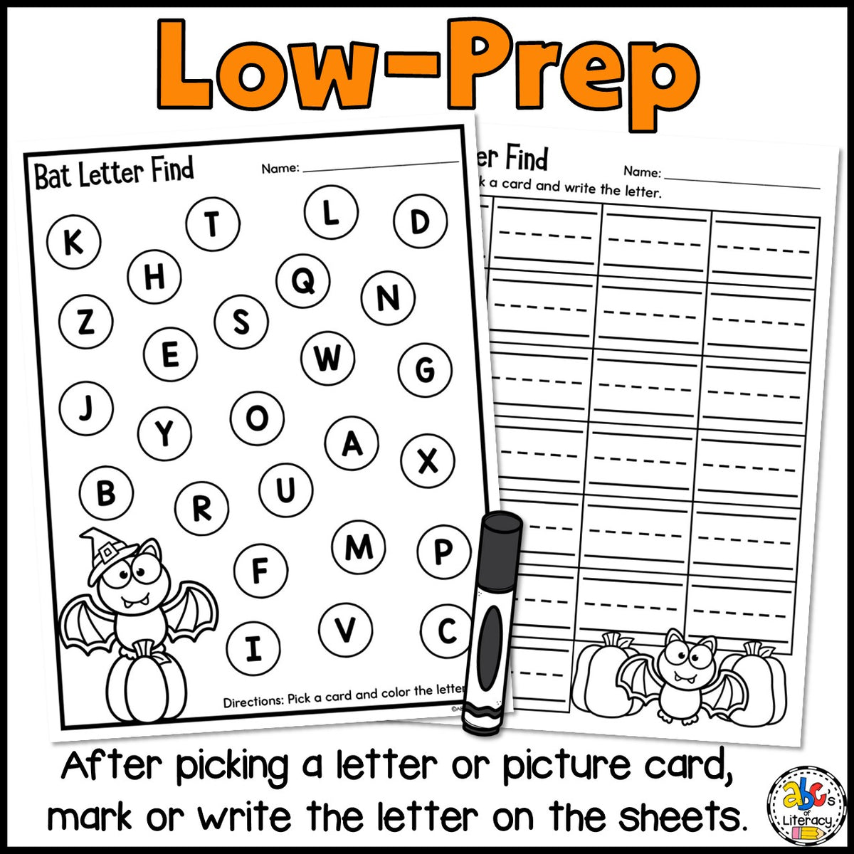 Halloween Letter Identification & Sounds Activities – ABC's of Literacy