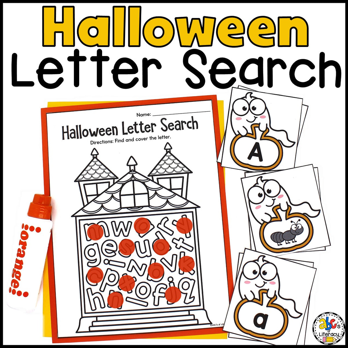 Halloween Letter Search Worksheets – ABC's of Literacy