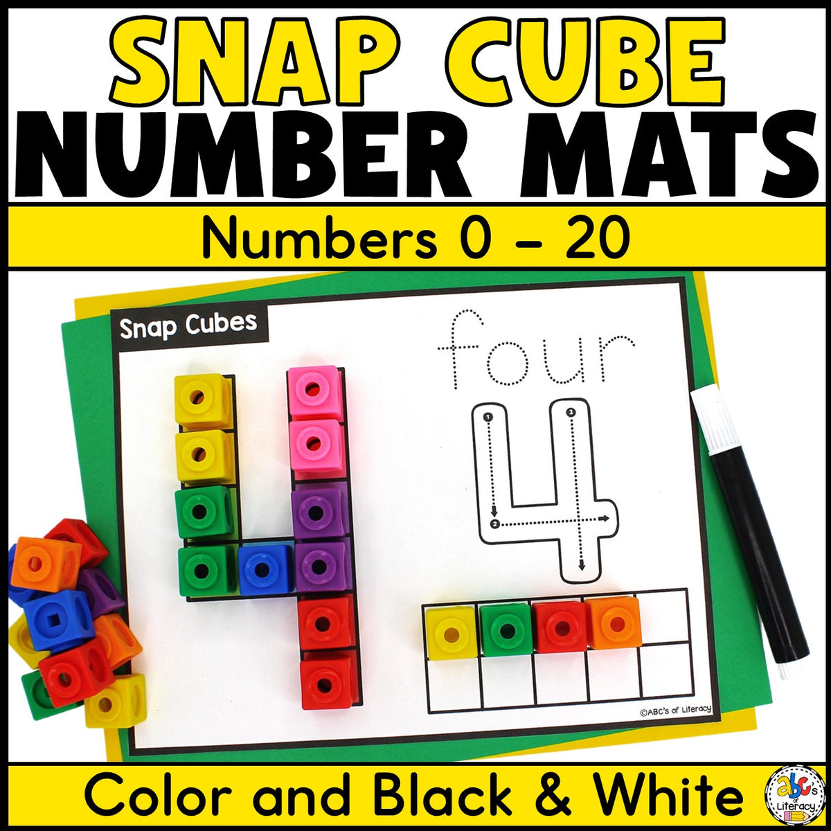 Snap Cube Number Mats – ABC's of Literacy