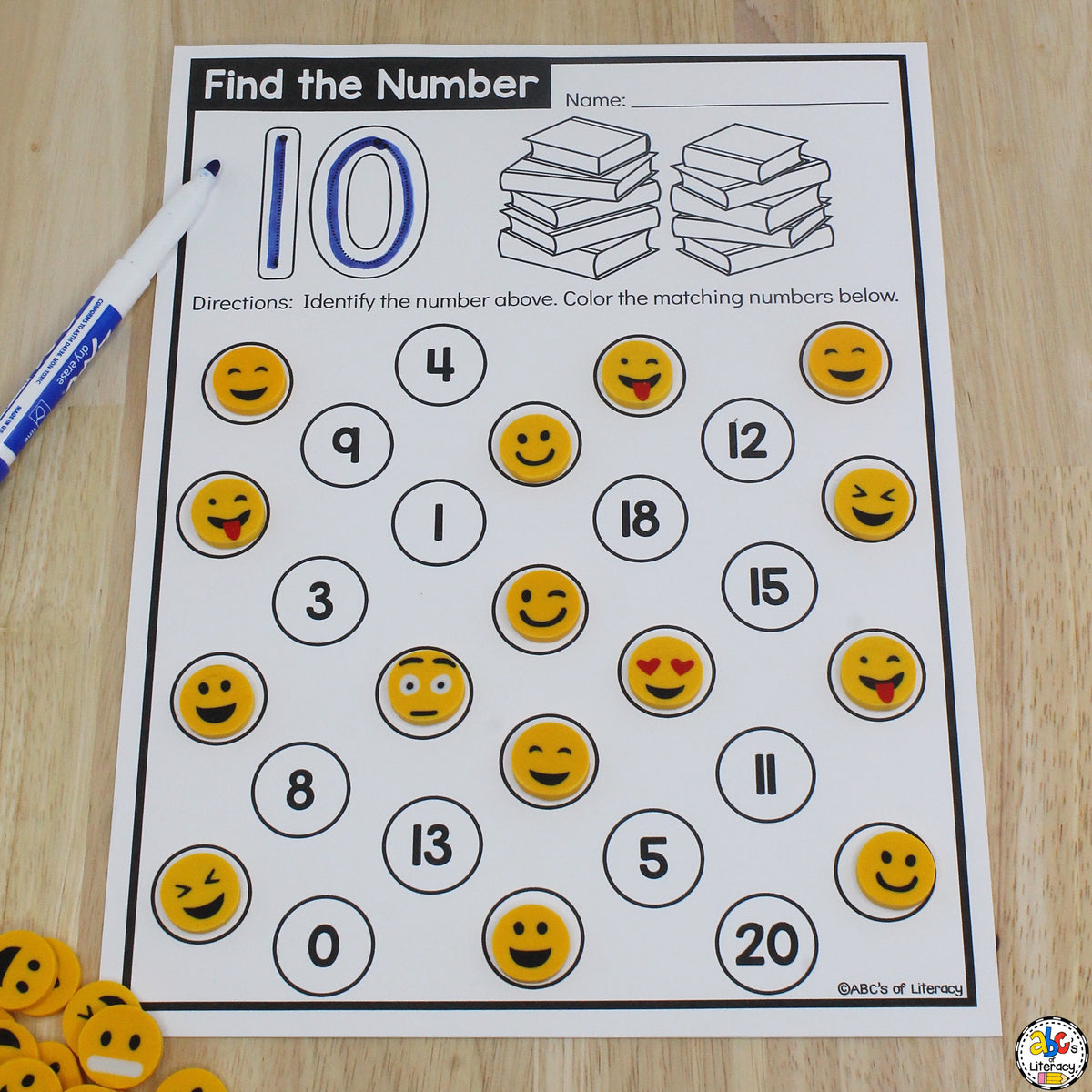 FInd The Number: Number Recognition Worksheets – ABC's of Literacy