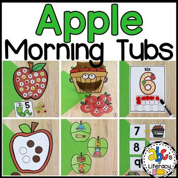 Apple Morning Tubs for Preschool – ABC's of Literacy