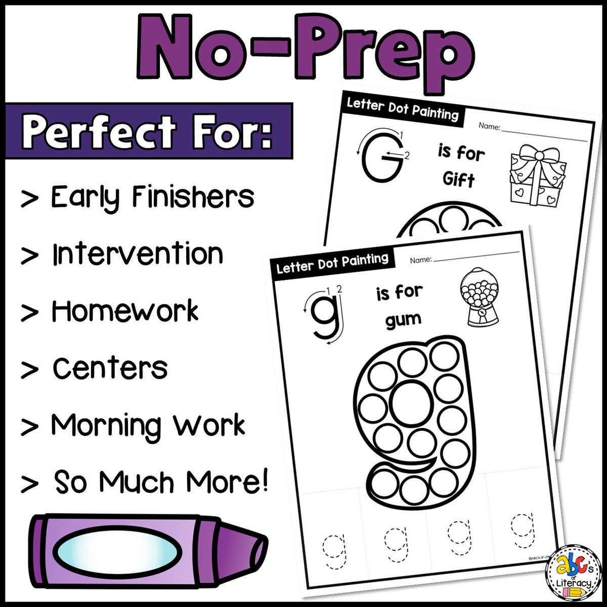 Letter Dot Painting Worksheets – ABC's of Literacy