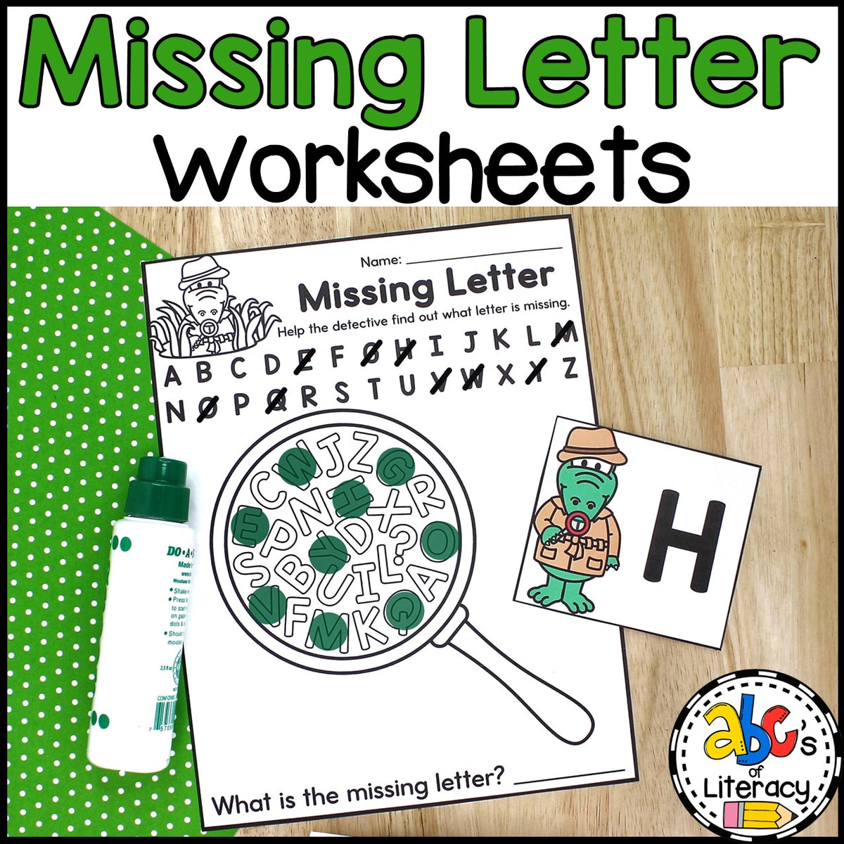 Missing Letter Activity | Letter Recognition Worksheets – ABC's of Literacy