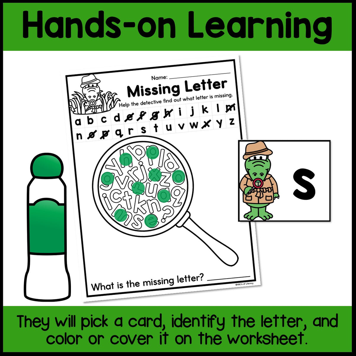 Missing Letter Activity | Letter Recognition Worksheets – ABC's of Literacy