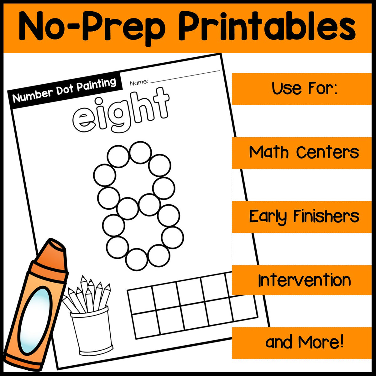 Number Dot Painting Worksheets – ABC's of Literacy