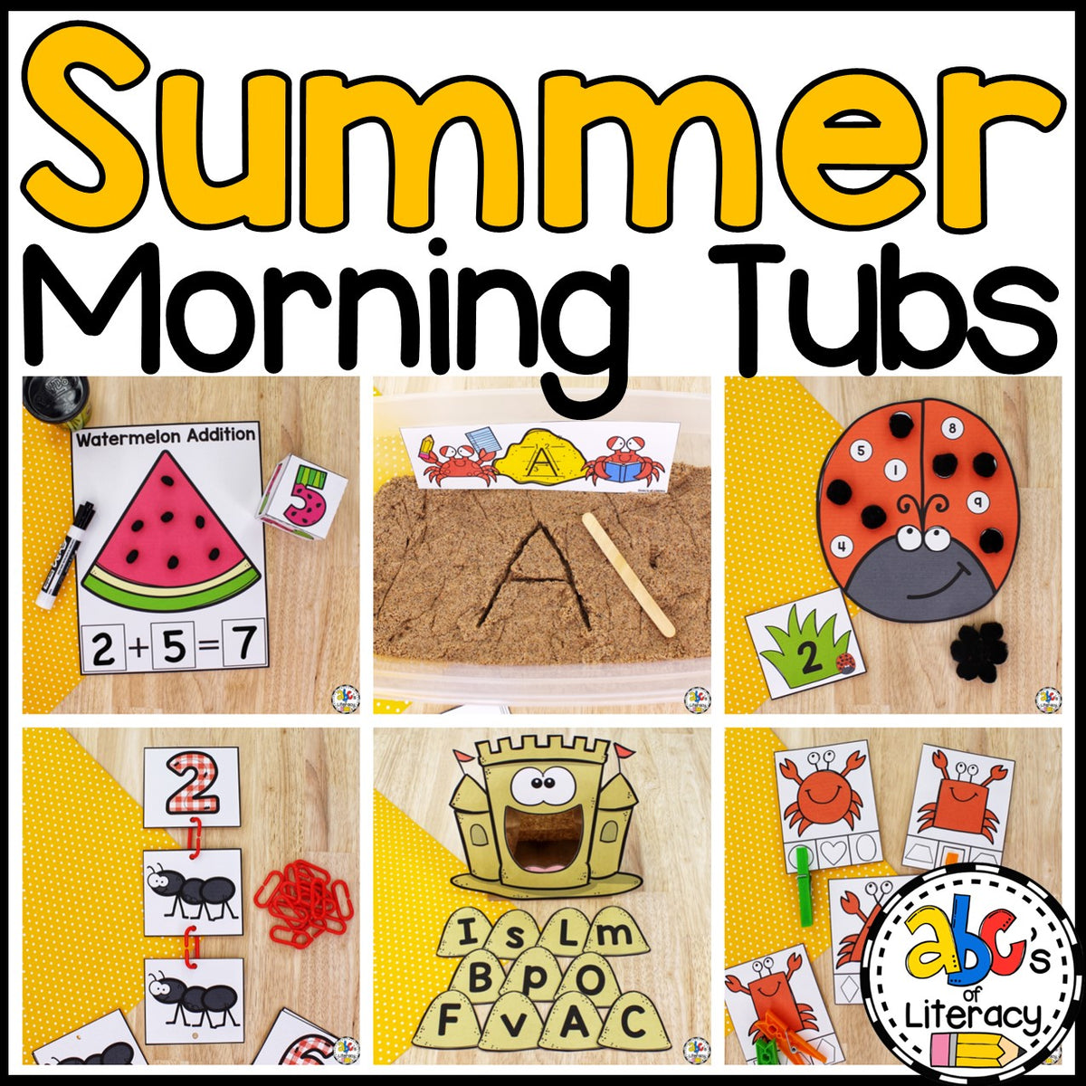 Summer Morning Tubs for Preschool – ABC's of Literacy