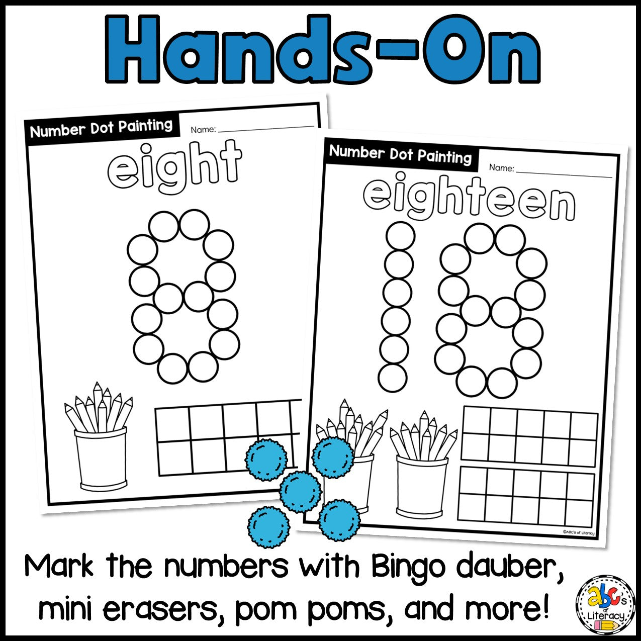 Number Dot Painting Worksheets – ABC's of Literacy