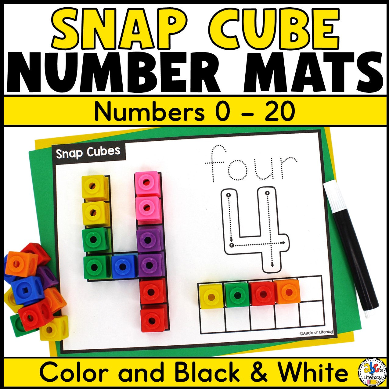 Snap Cube Number Mats – ABC's of Literacy