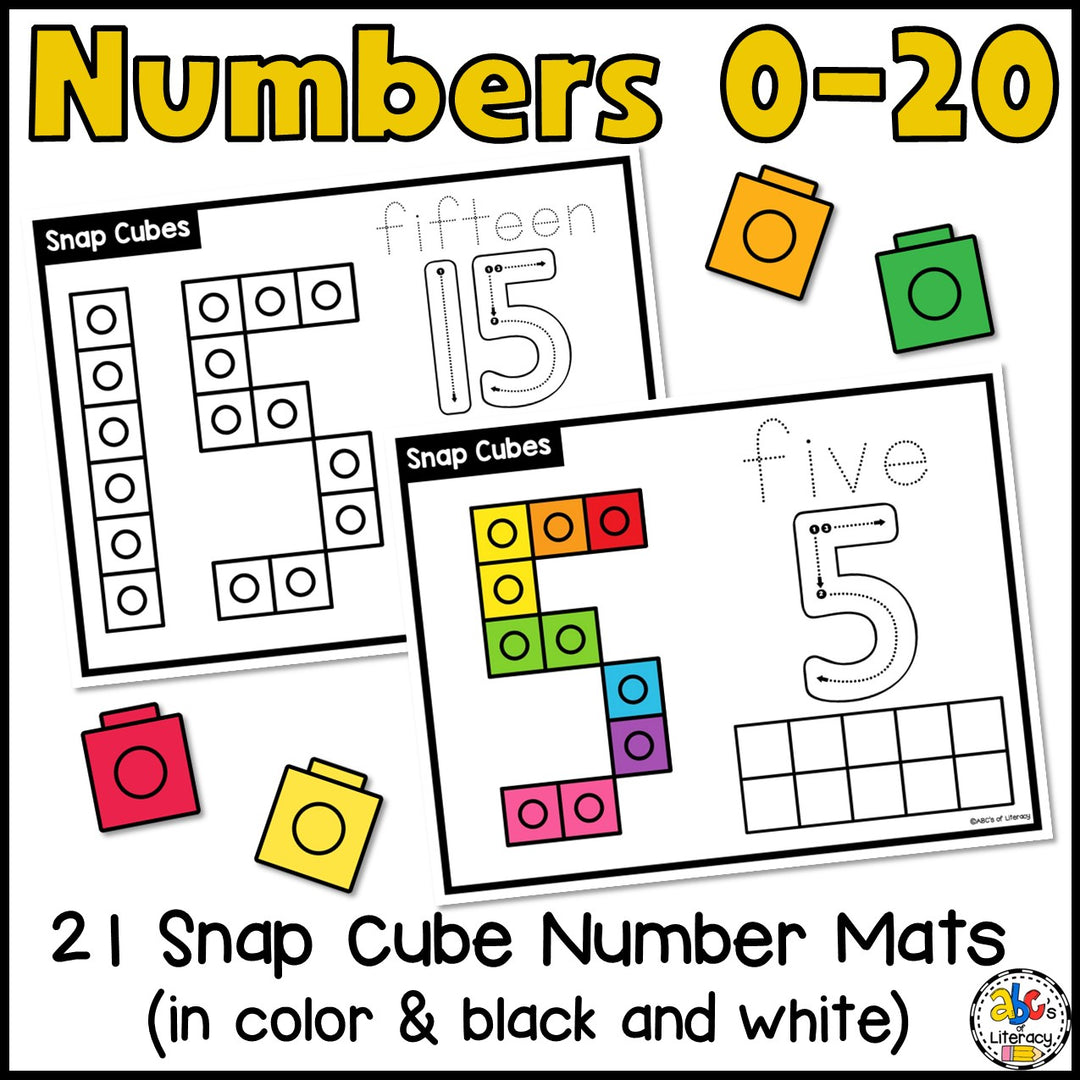 Snap Cube Number Mats – ABC's of Literacy
