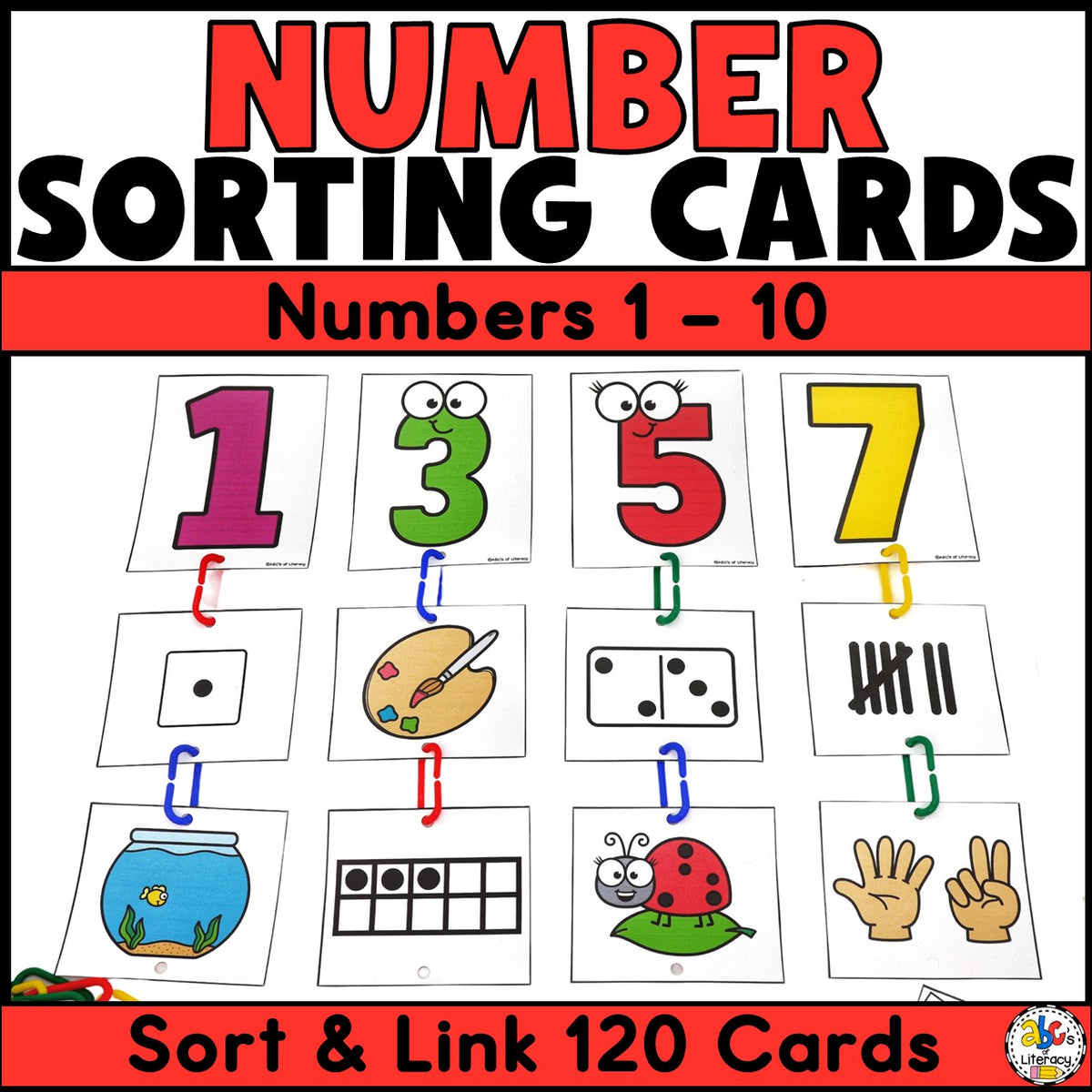 Sort and Link Numbers Activity – ABC's of Literacy