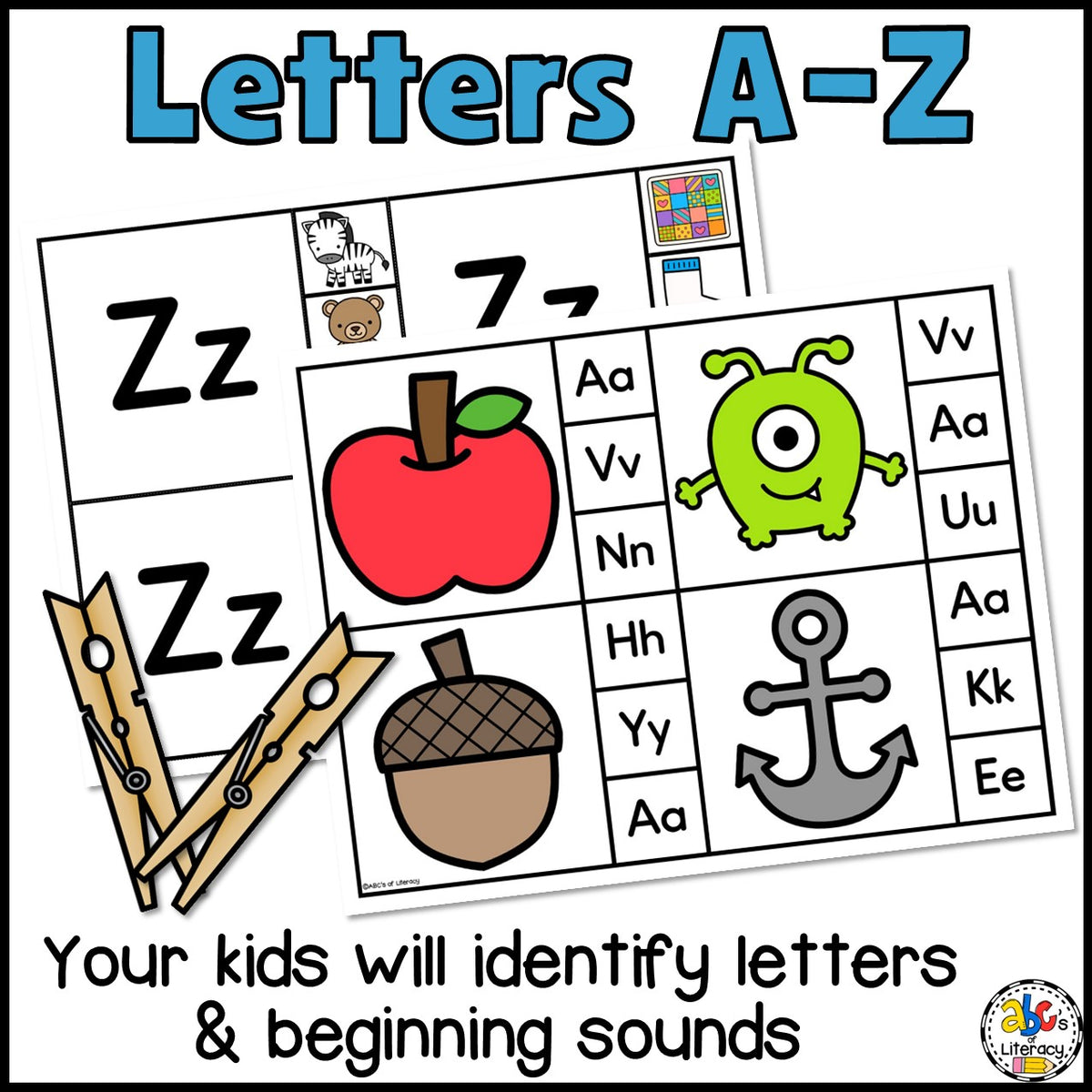 Beginning Sound Clip Cards – ABC's of Literacy