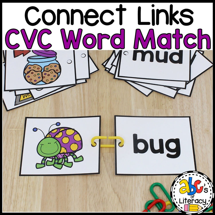 Connect Links CVC Word Match – ABC's of Literacy