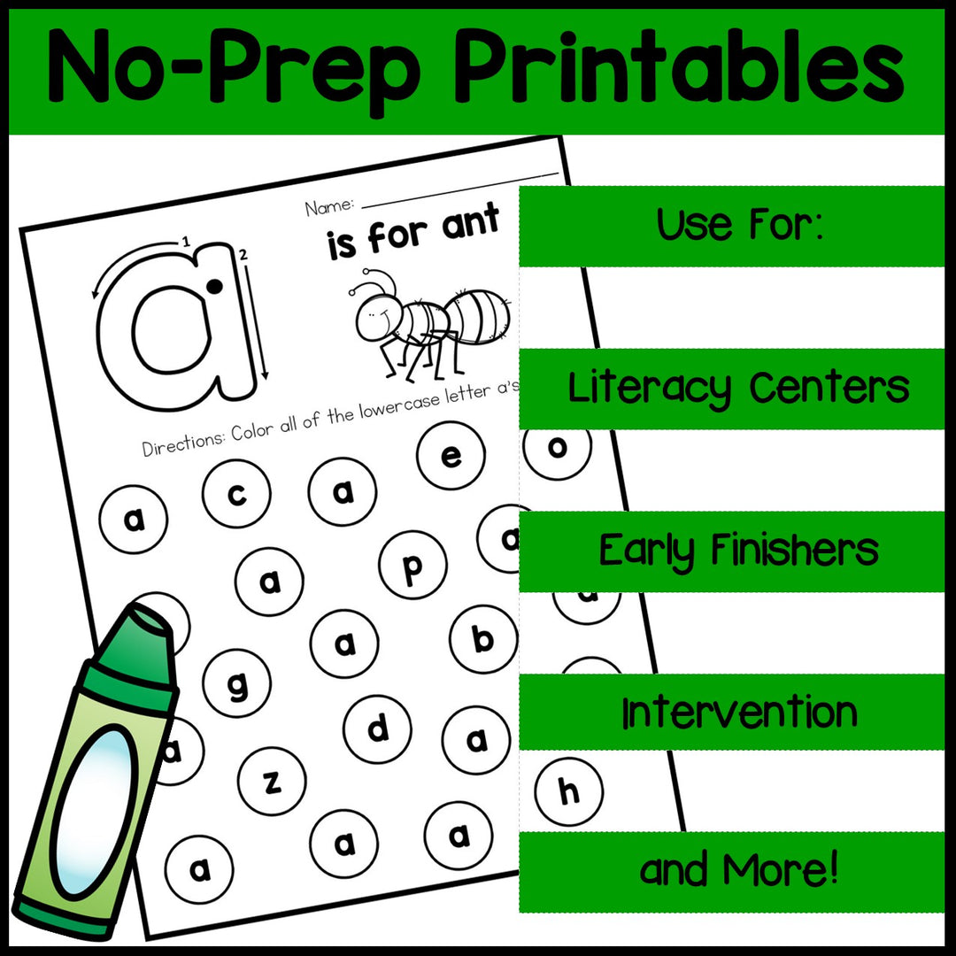 Find The Letter: Alphabet Recognition Worksheets – ABC's of Literacy