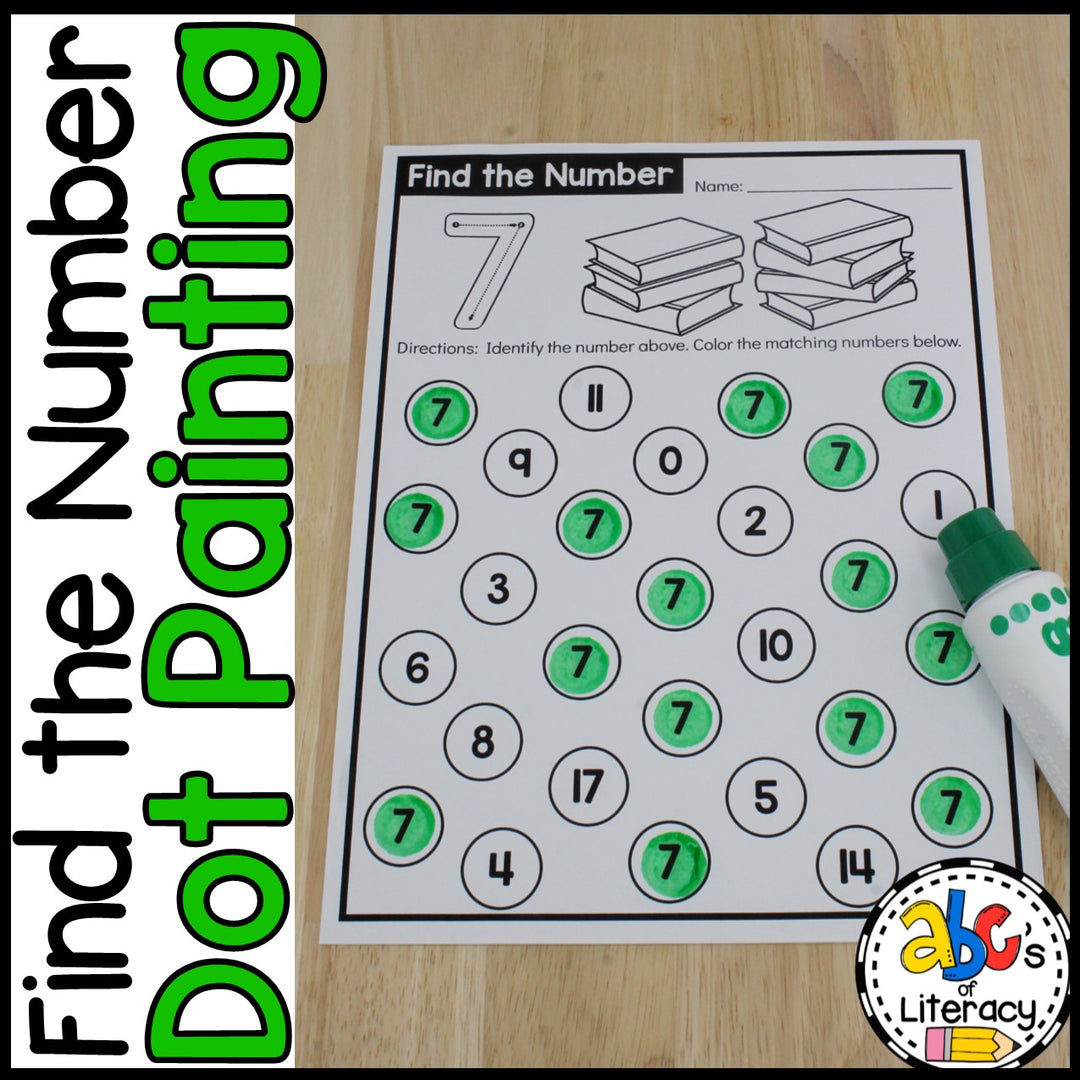 FInd The Number: Number Recognition Worksheets – ABC's of Literacy