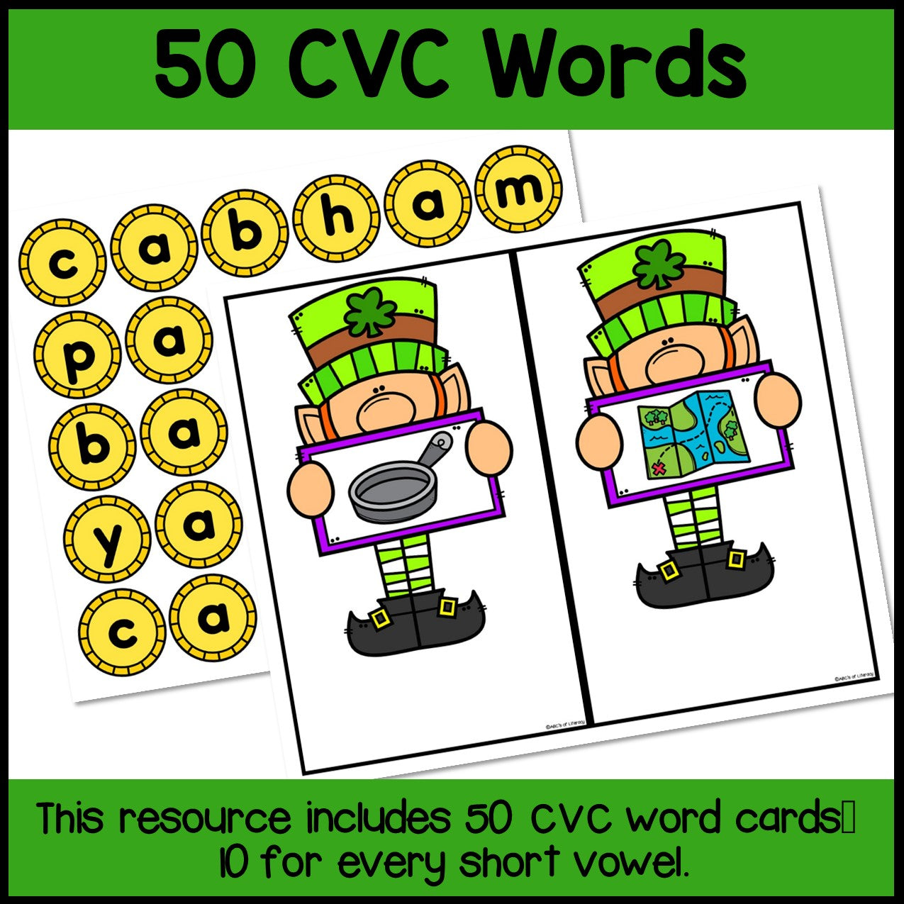 St. Patrick's Day CVC Words Activity – ABC's of Literacy