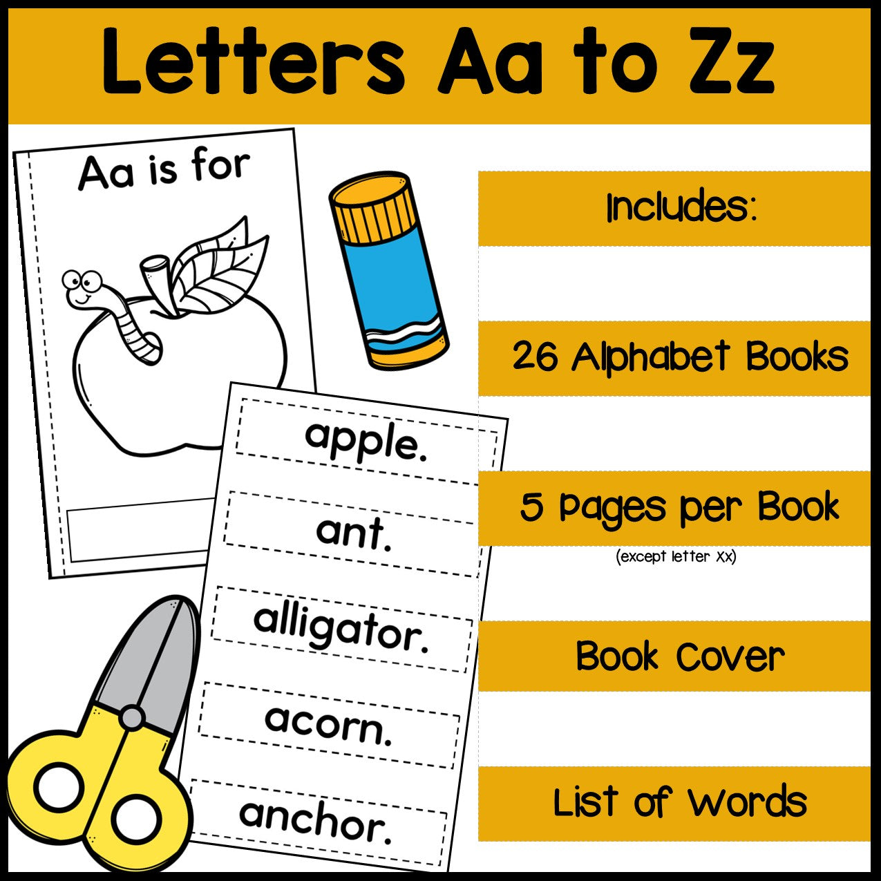 Cut and Paste Alphabet Books – ABC's of Literacy