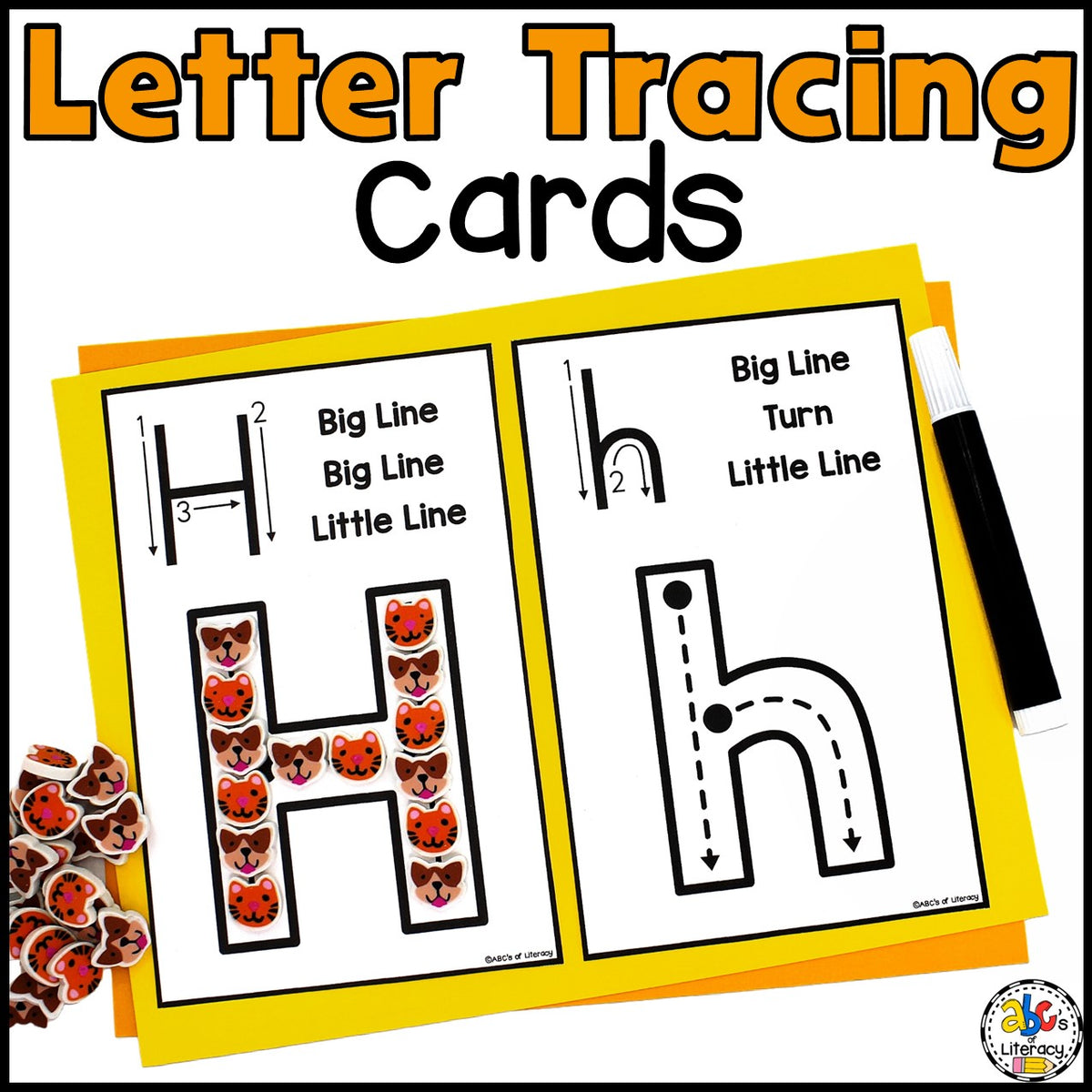 Letter Tracing Cards for Multisensory Learning – ABC's of Literacy