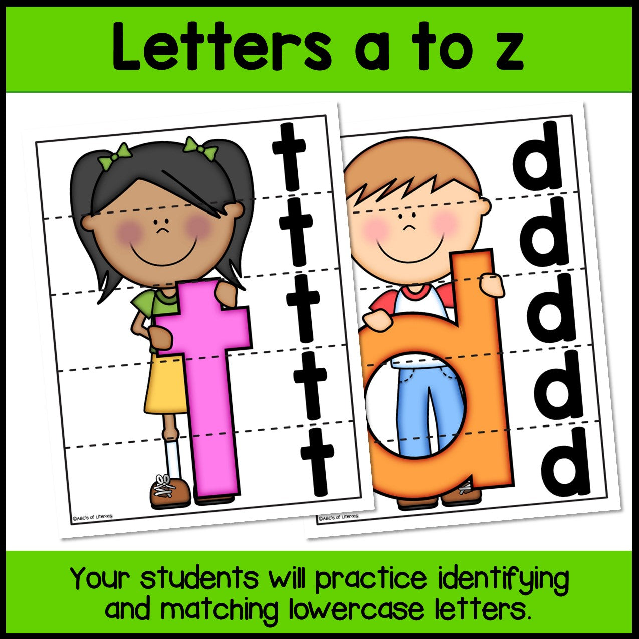 Lowercase Letter Strip Puzzles – ABC's of Literacy