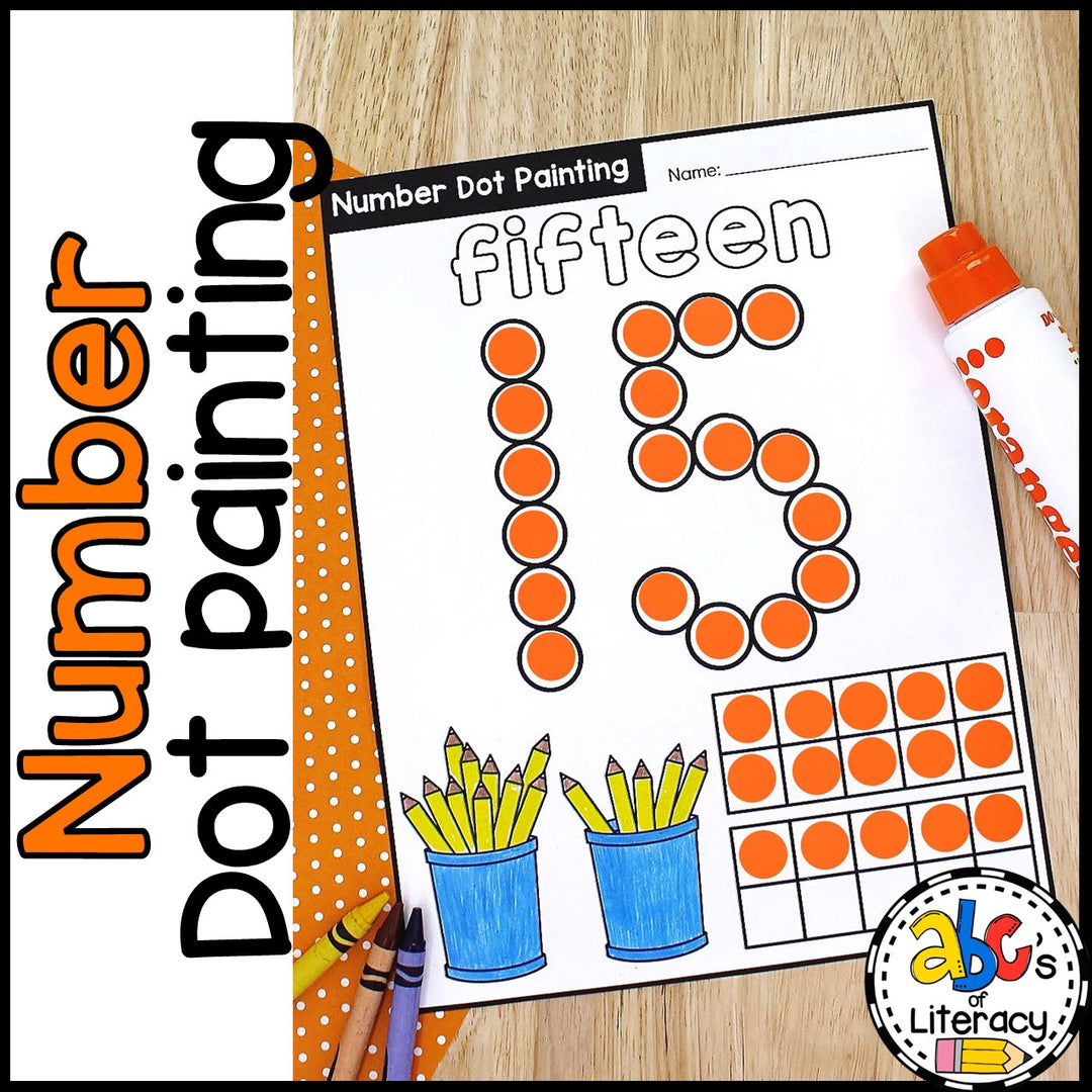 Number Dot Painting Worksheets – ABC's of Literacy
