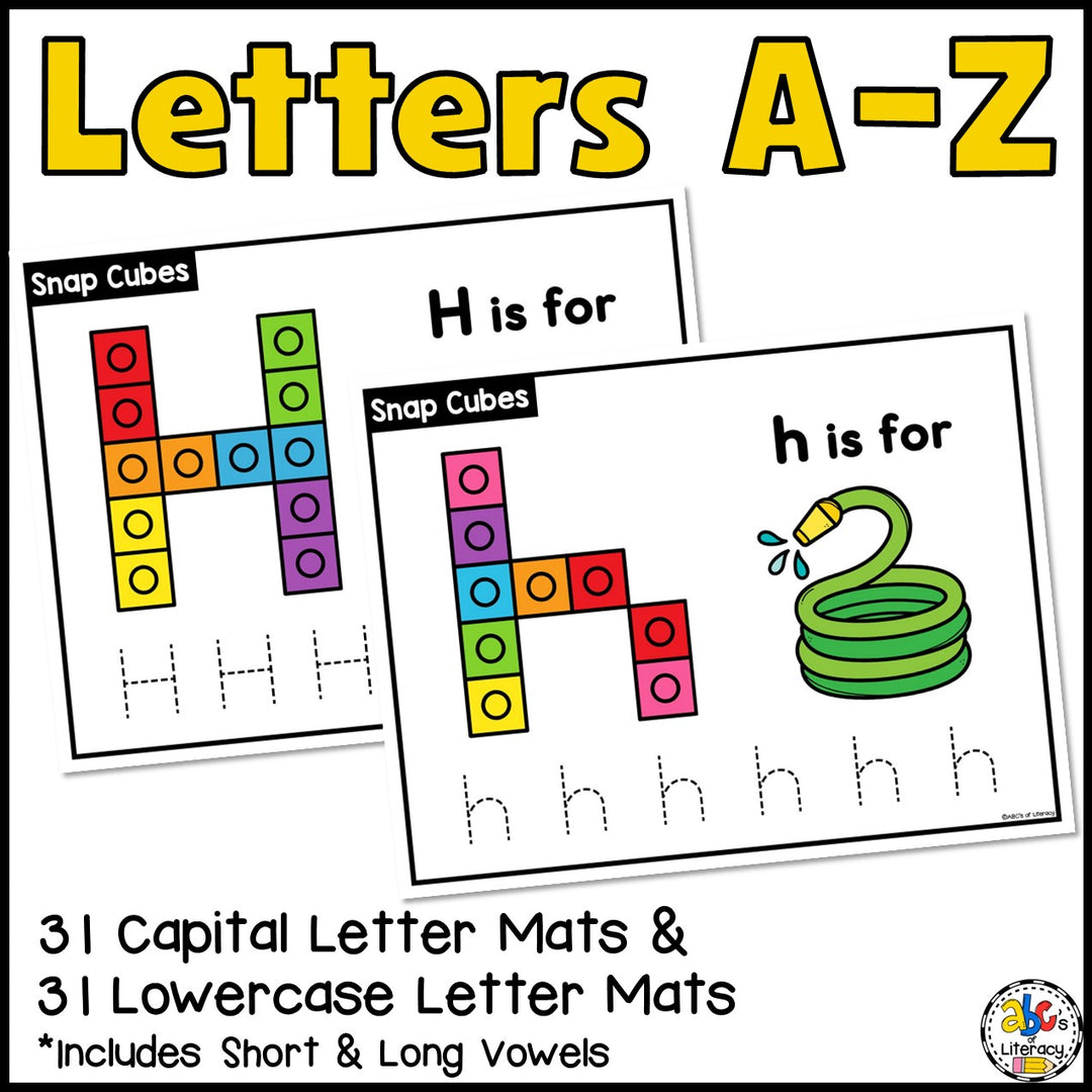 Snap Cube Letter Mats – ABC's of Literacy