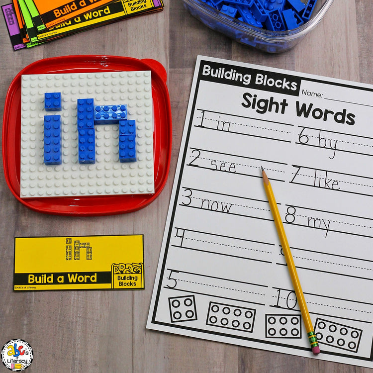 Building Blocks Sight Word Cards – ABC's of Literacy